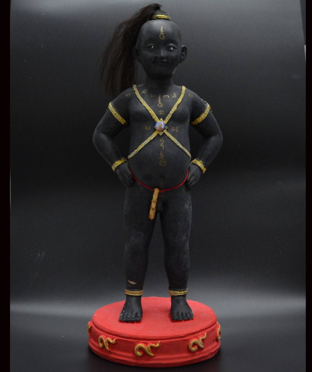 14"thai Statue Amulets Lucky Thai Kumantong Thong Mahaveero Version 7 ...