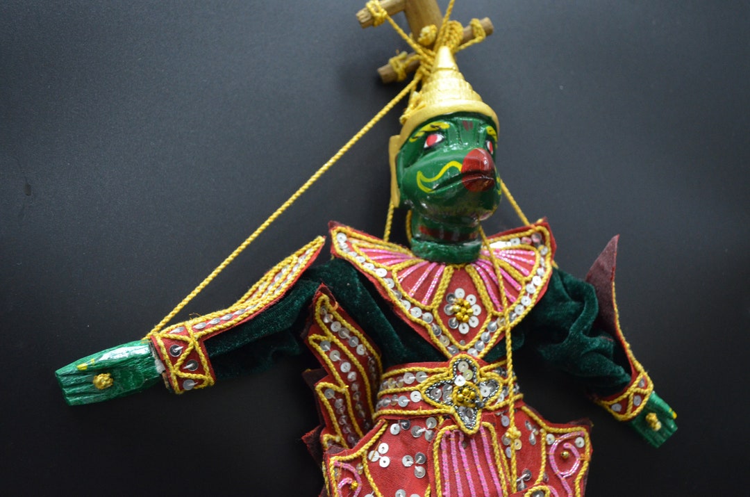Asian Antique Burmese Handmade Wood Burmese Puppet Marionette Hand ...