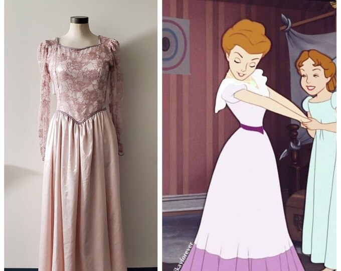 Upcycled Peter Pan Costume Mrs Darling Vintage Gown, Mary Darling ...