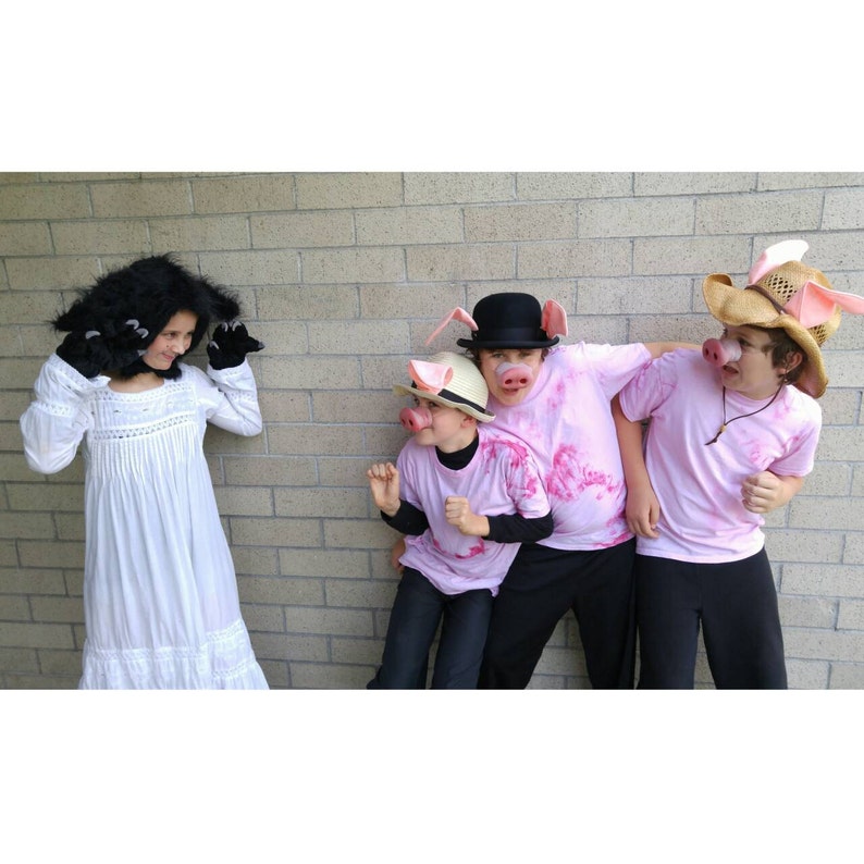 Upcycled Shrek the Musical Three Little Pigs Costumes Pink - Etsy