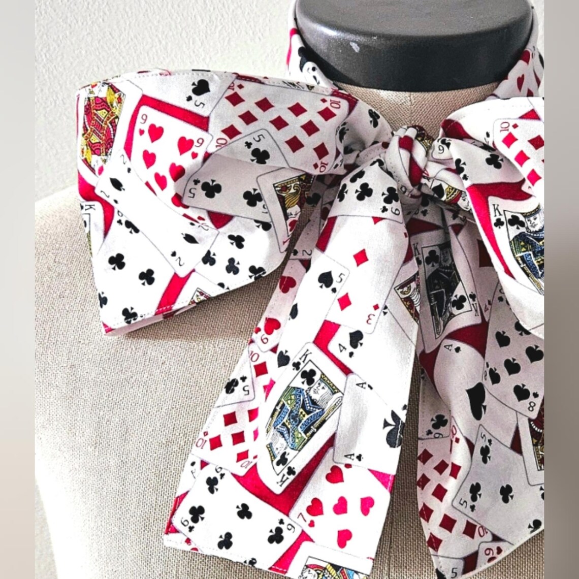 Upcycled Steampunk Clothing, Mad Hatter Bow Tie, Black, White, Red ...