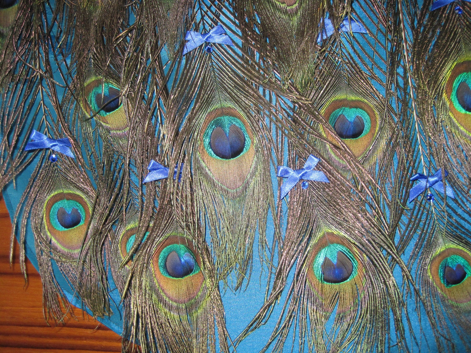 Steampunk Peacock Feather Bustle (turquoise Blue Taffeta) Scrap Art ...