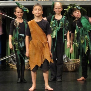 Upcycled Clothing, Custom Mowgli Costume, Orange Suede Leather Tunic ...