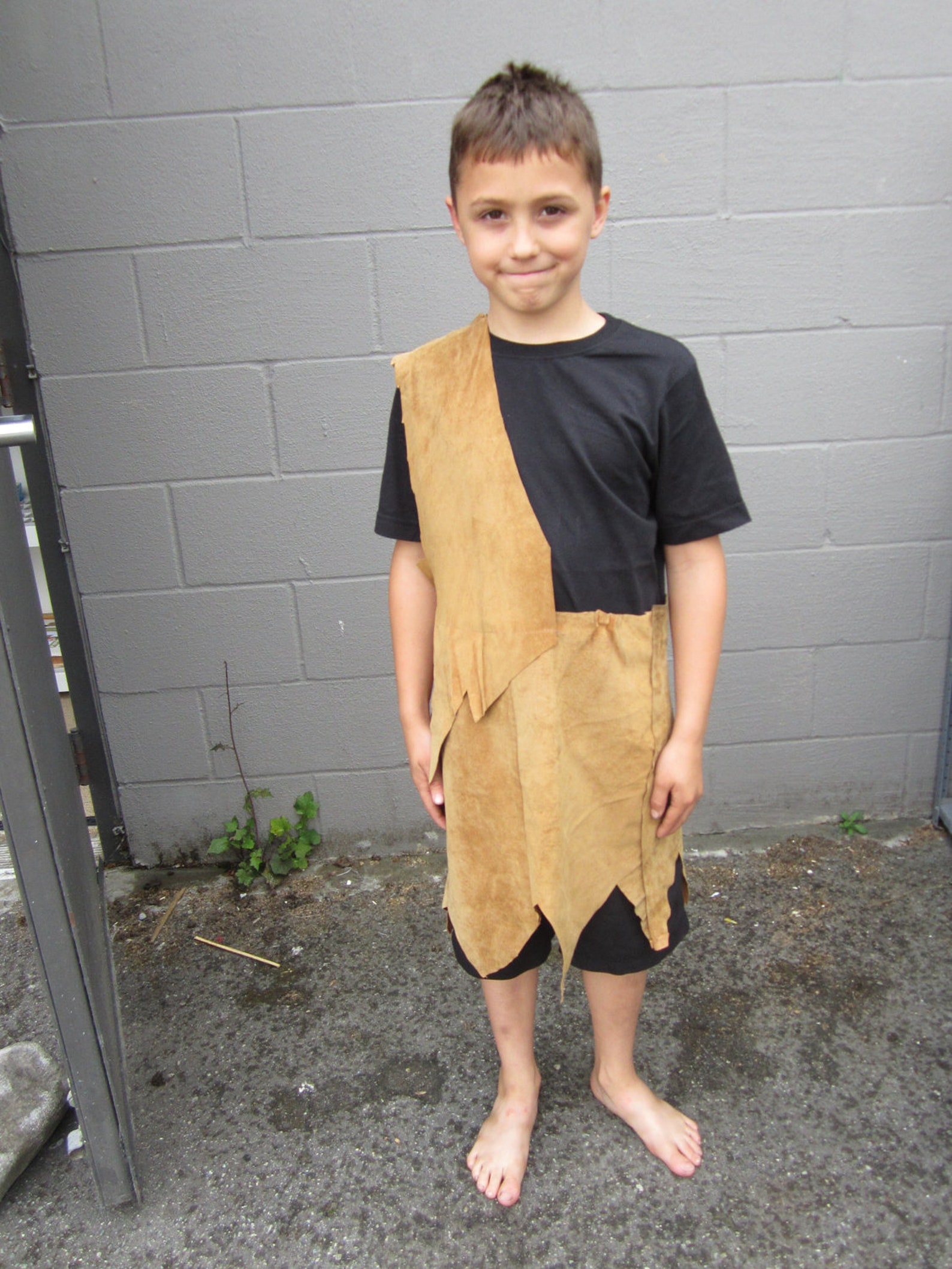 Upcycled Clothing Custom Mowgli Costume Orange Suede Leather - Etsy