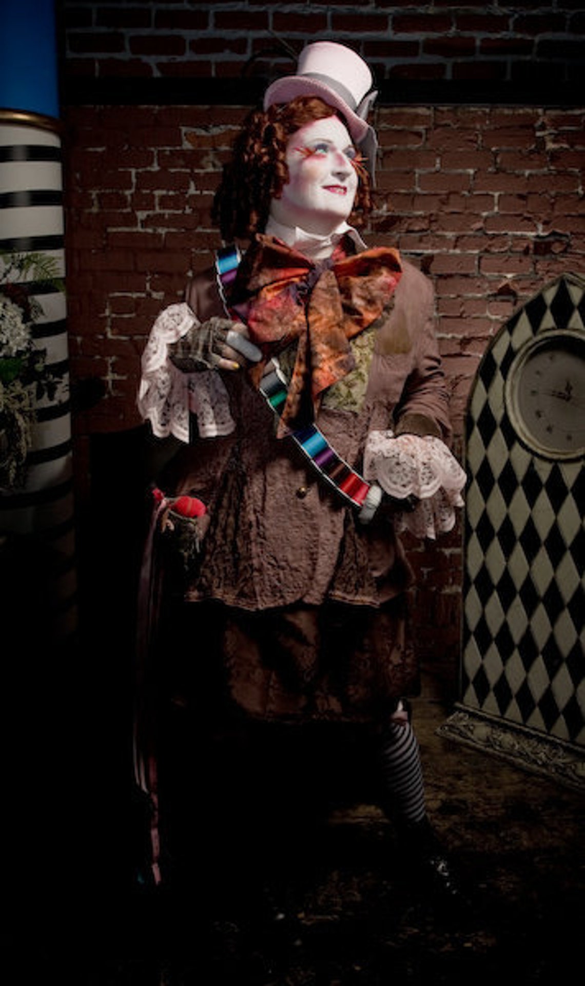 Upcycled Steampunk Clothing, Thread Spool Bandolier, Mad Hatter Costume ...
