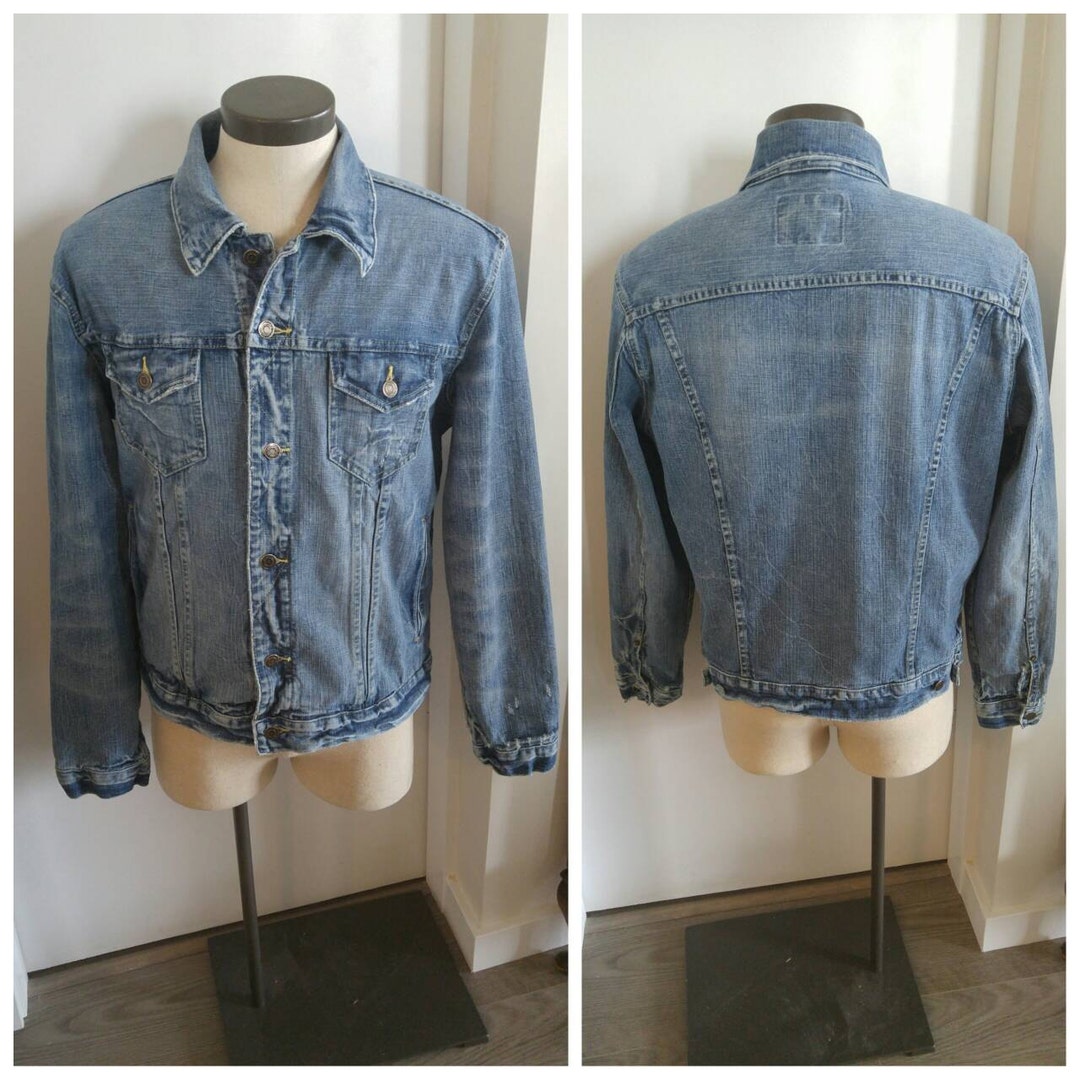 Vintage Denim Jacket, American Eagle Denim Jacket, Western Wear, Shabby ...