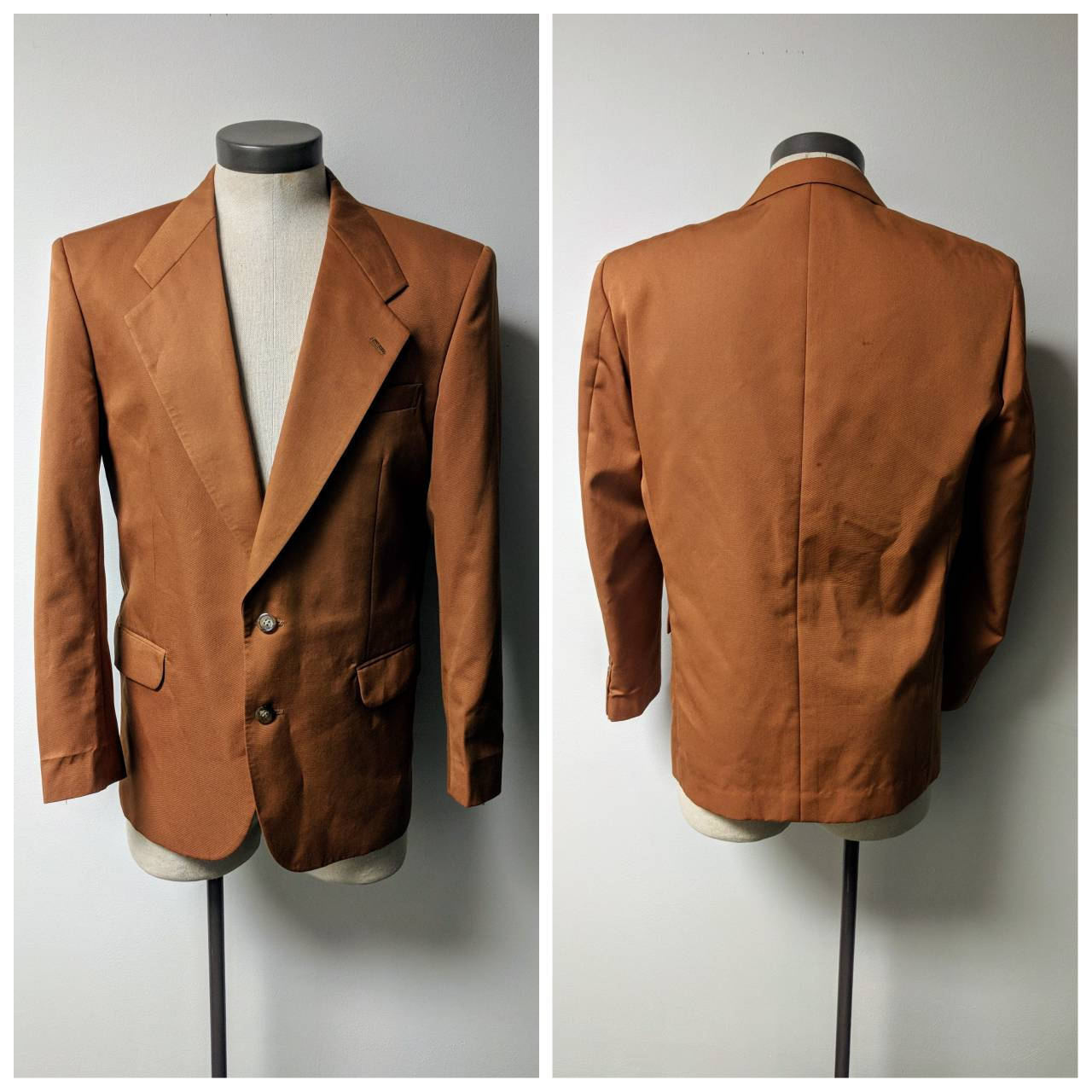 Vintage Clothing Vintage Mens Copper Brown Formal Blazer - Etsy Canada