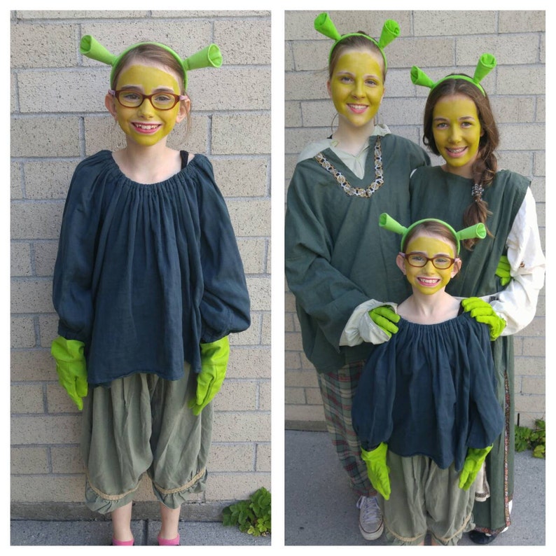 Upcycled Shrek the Musical Ogre Child Costume Dark Green | Etsy