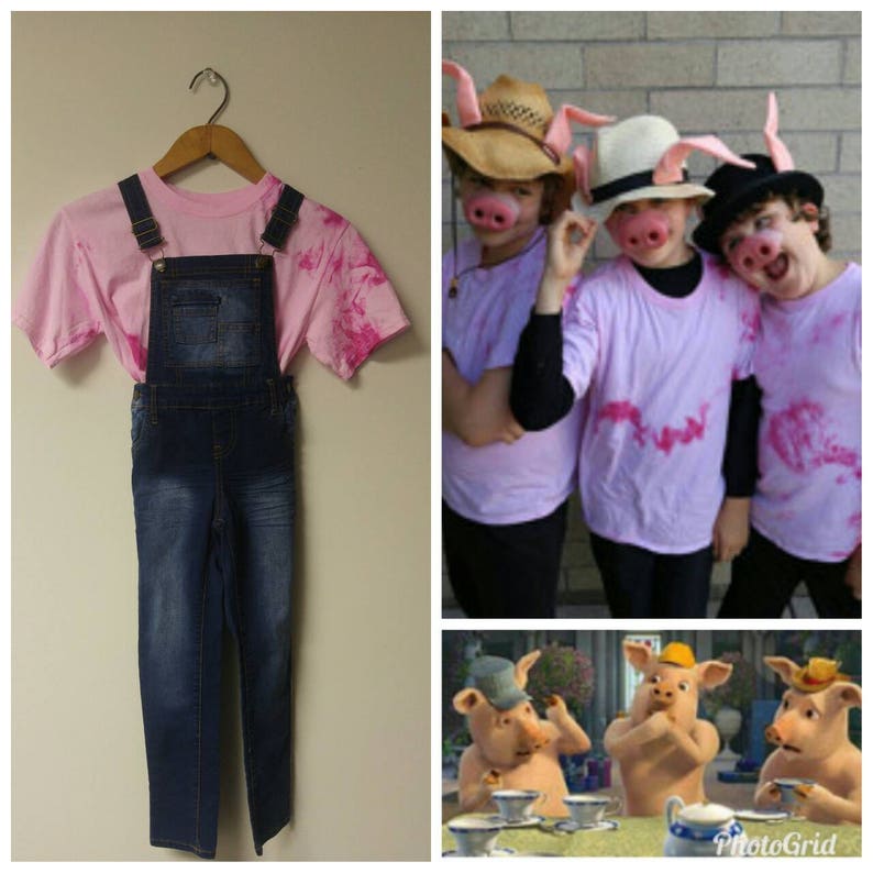 Upcycled Shrek the Musical Three Little Pigs Costumes Pink - Etsy