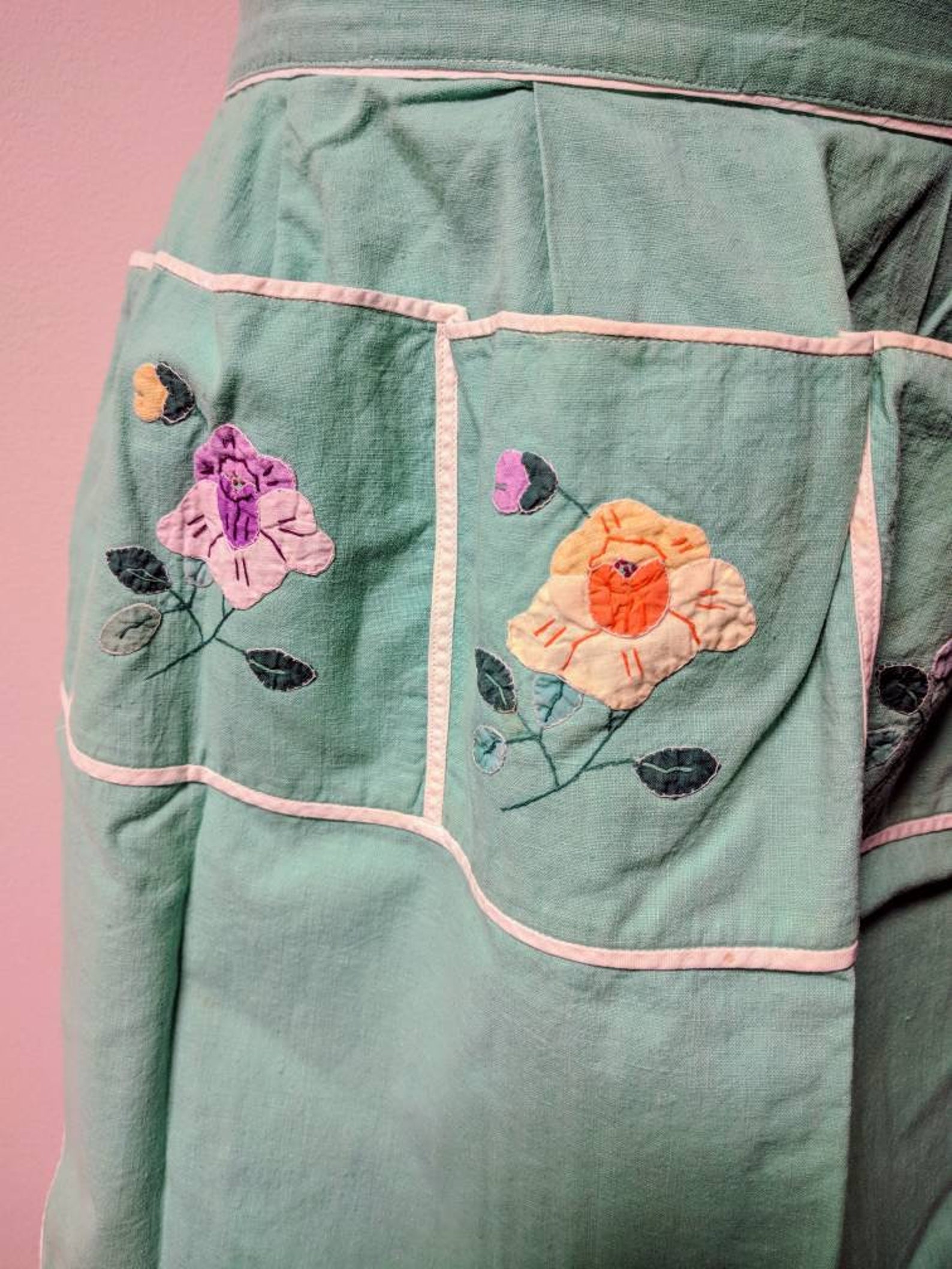 Vintage Mint Green Apron Green Vintage Apron With Pockets | Etsy