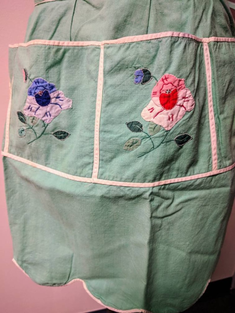 Vintage Mint Green Apron Green Vintage Apron With Pockets | Etsy