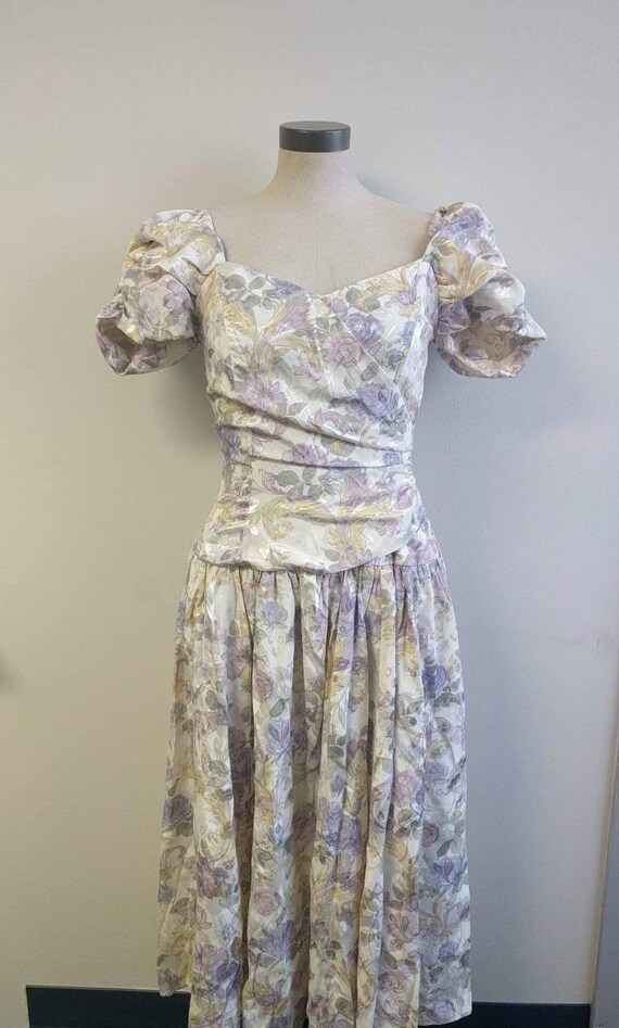Vintage Clothing, 1980s Gown Prom Dress Lavander and … - Gem