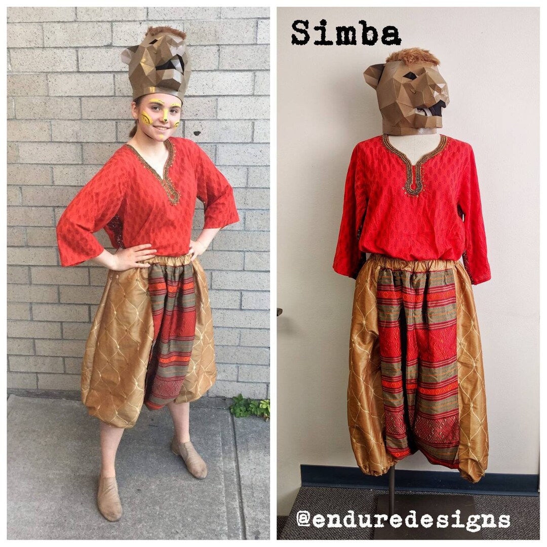 Upcycled Simba Lion Costume Lion King Theatre Production Includes ...