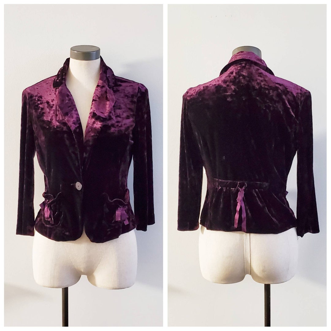 Vintage Clothing Ladies Velvet Jacket Vintage Purple Velvet - Etsy