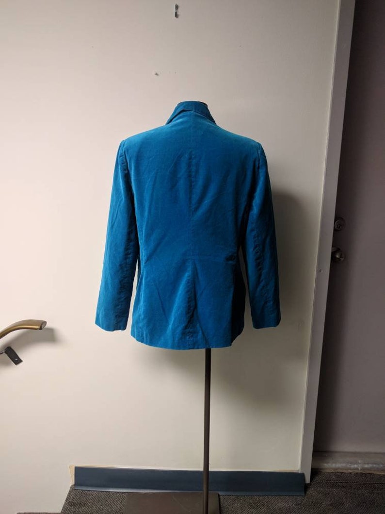 Vintage Clothing Turquoise Blue Velvet Jacket Vintage Ladies - Etsy
