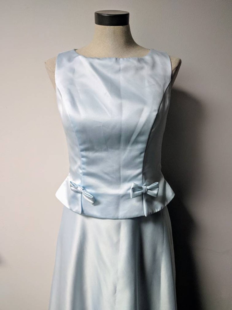Vintage Clothing 1990s Maxi Dress Pale Blue Evening Dress - Etsy