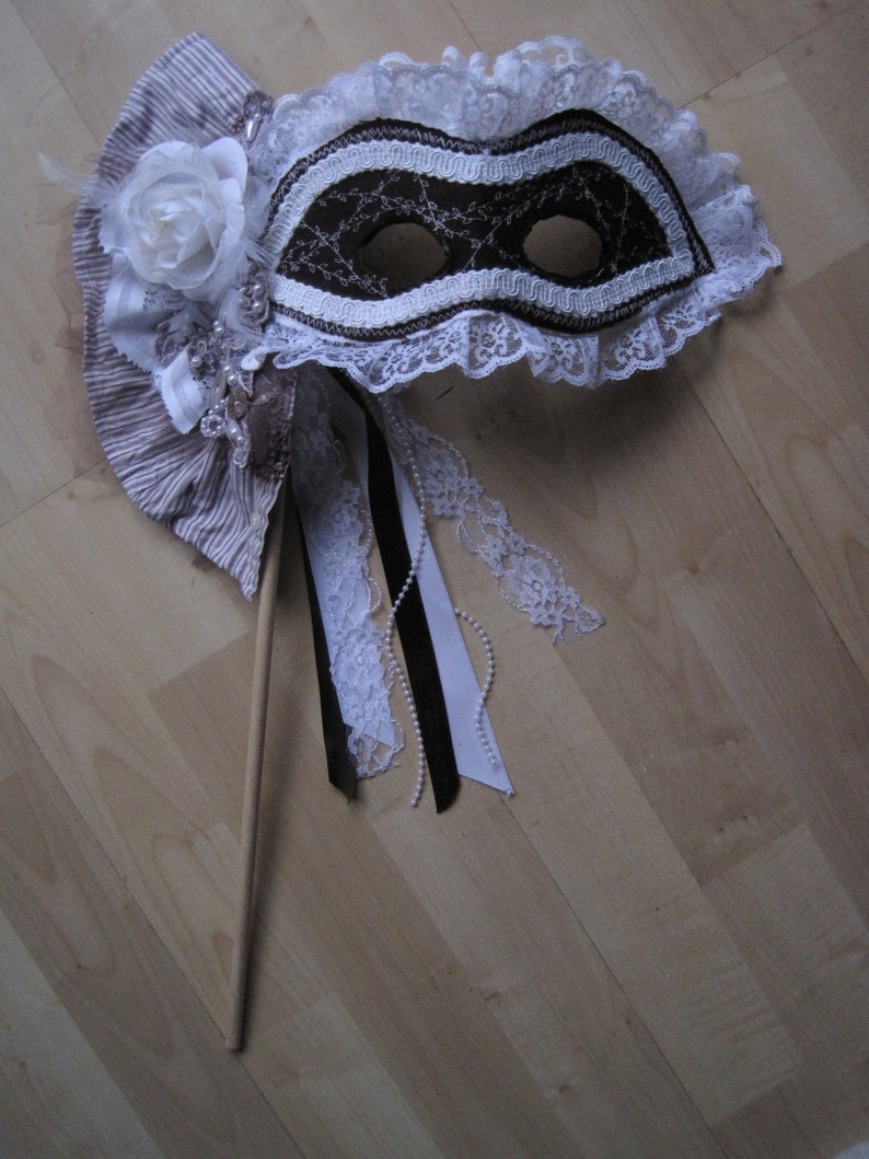 Victorian Masquerade Mask Brown and White Steampunk Mardi | Etsy