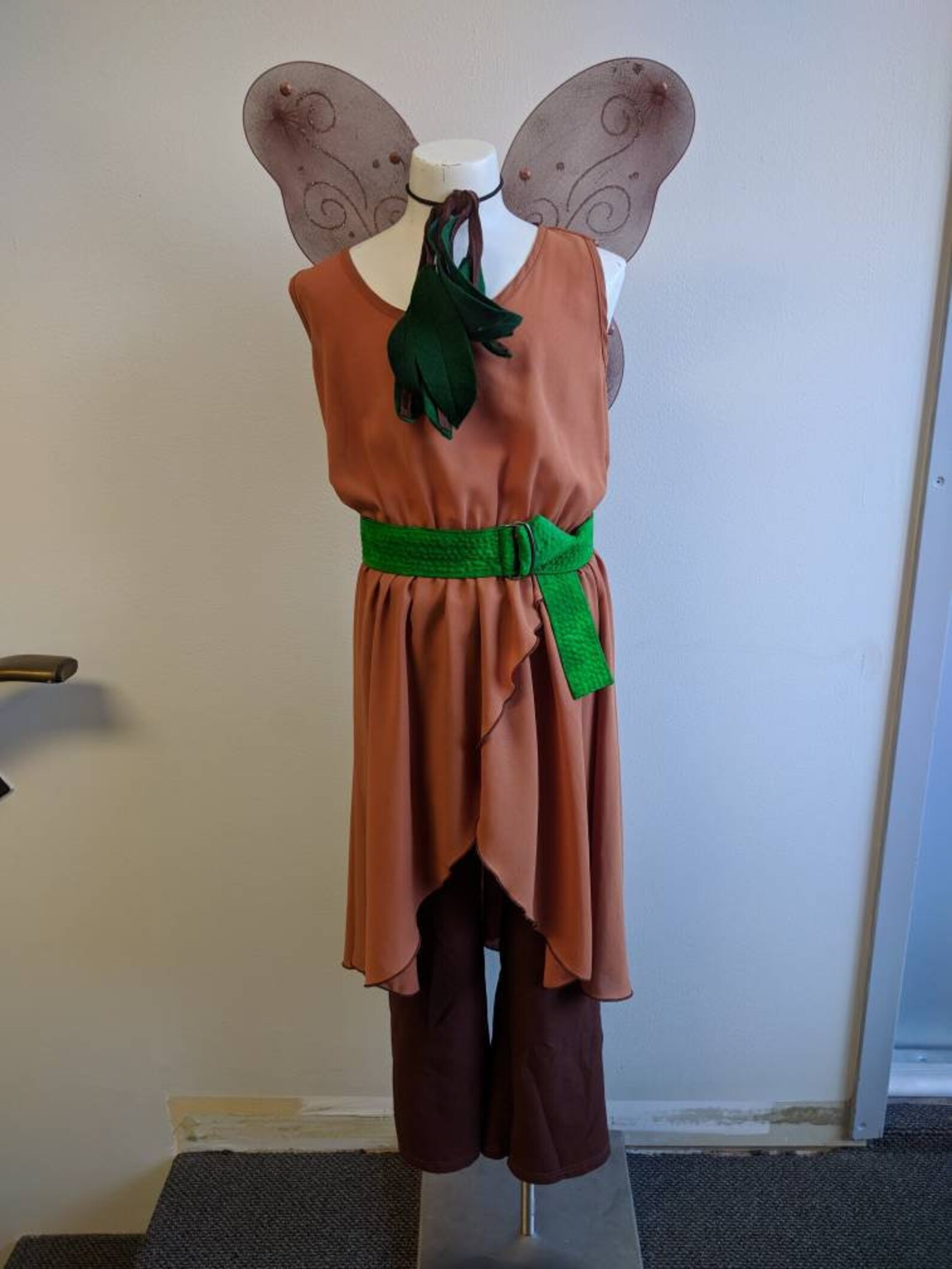 Upcycled Peter Pan Costume Fawn Fairy Costume brown Dress - Etsy