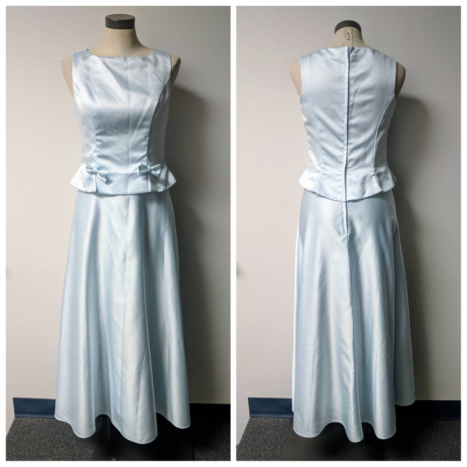 Vintage Clothing 1990s Maxi Dress Pale Blue Evening Dress - Etsy