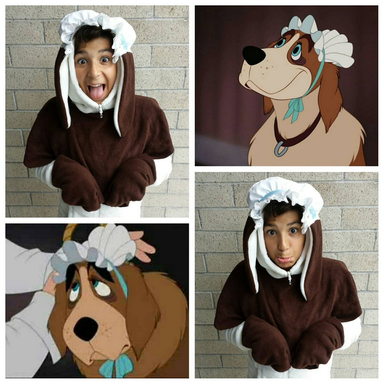 Upcycled Peter Pan Costume Nana Dog Costume hooded Head | Etsy