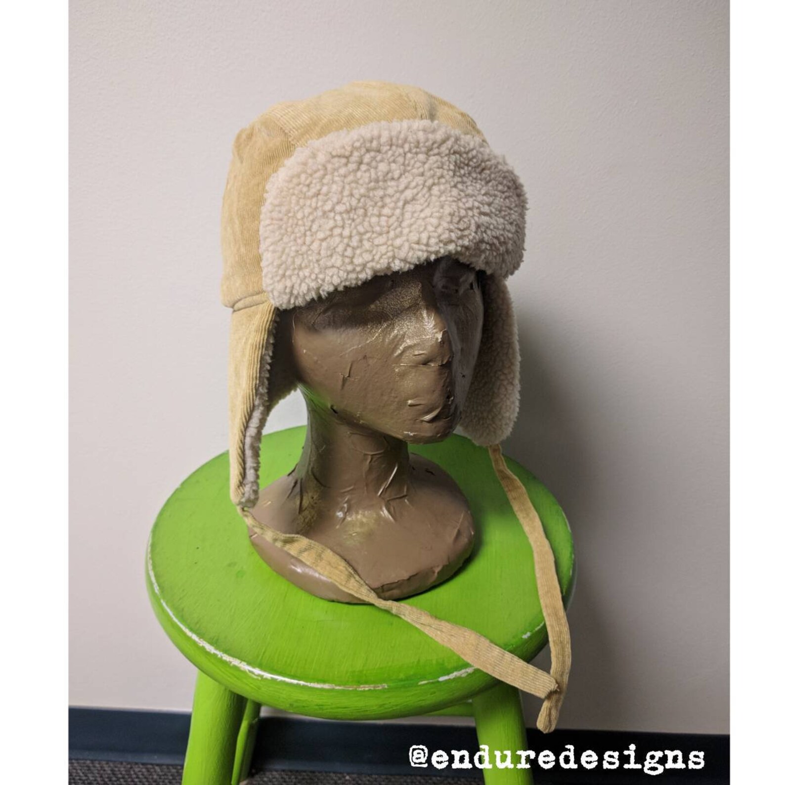 Vintage Hat 1940s Style Ear Muff Hat Yellow Corduroy Winter - Etsy