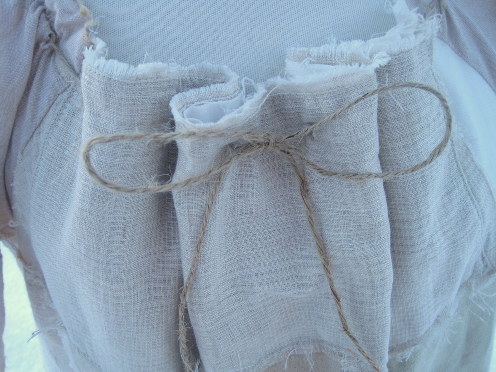 Pin Cushion Queen Upcycled Linen Rag Doll Dress Natural off | Etsy