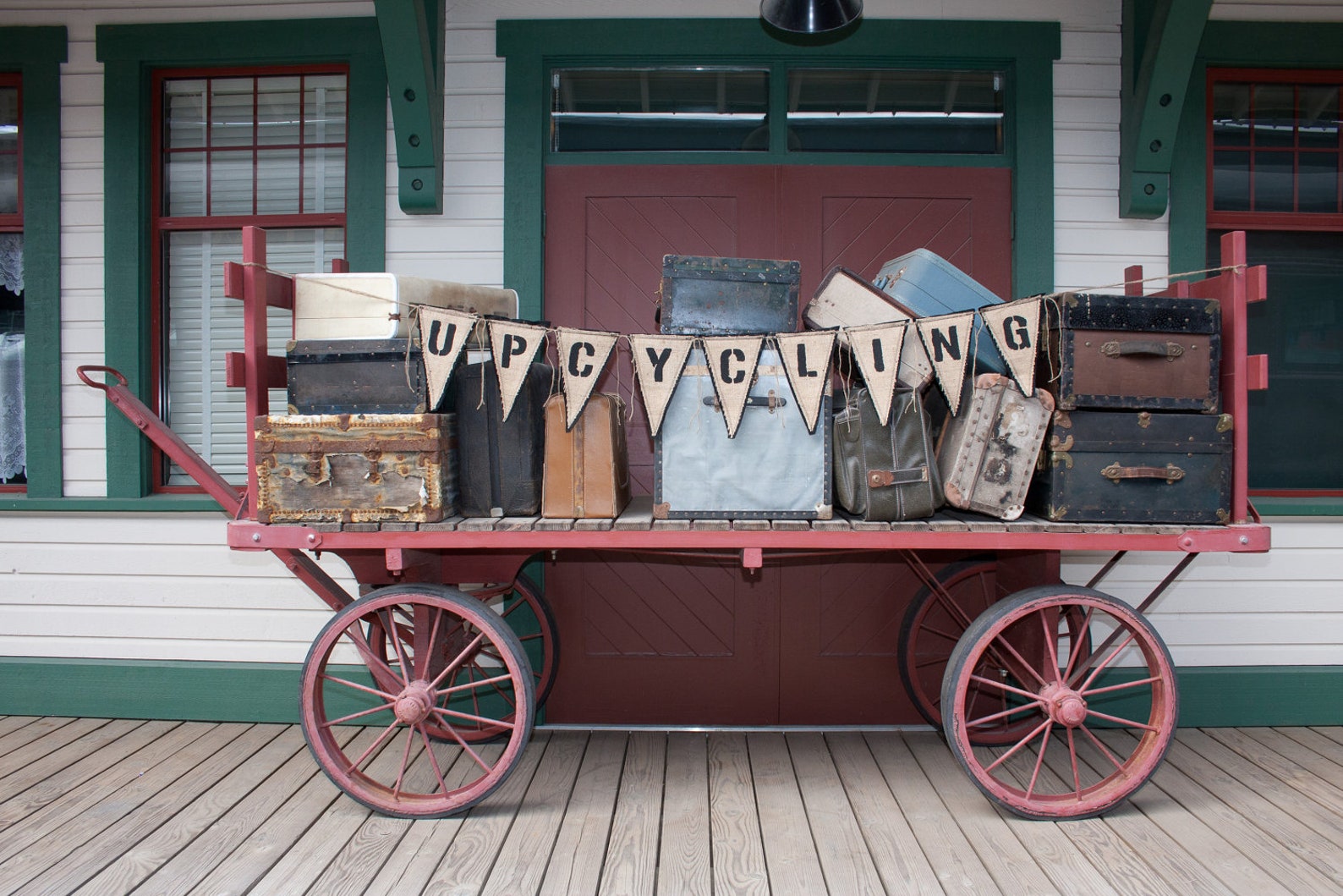 Upcycled Burlap Banner UPCYCLING with Black Felt Backing - Etsy