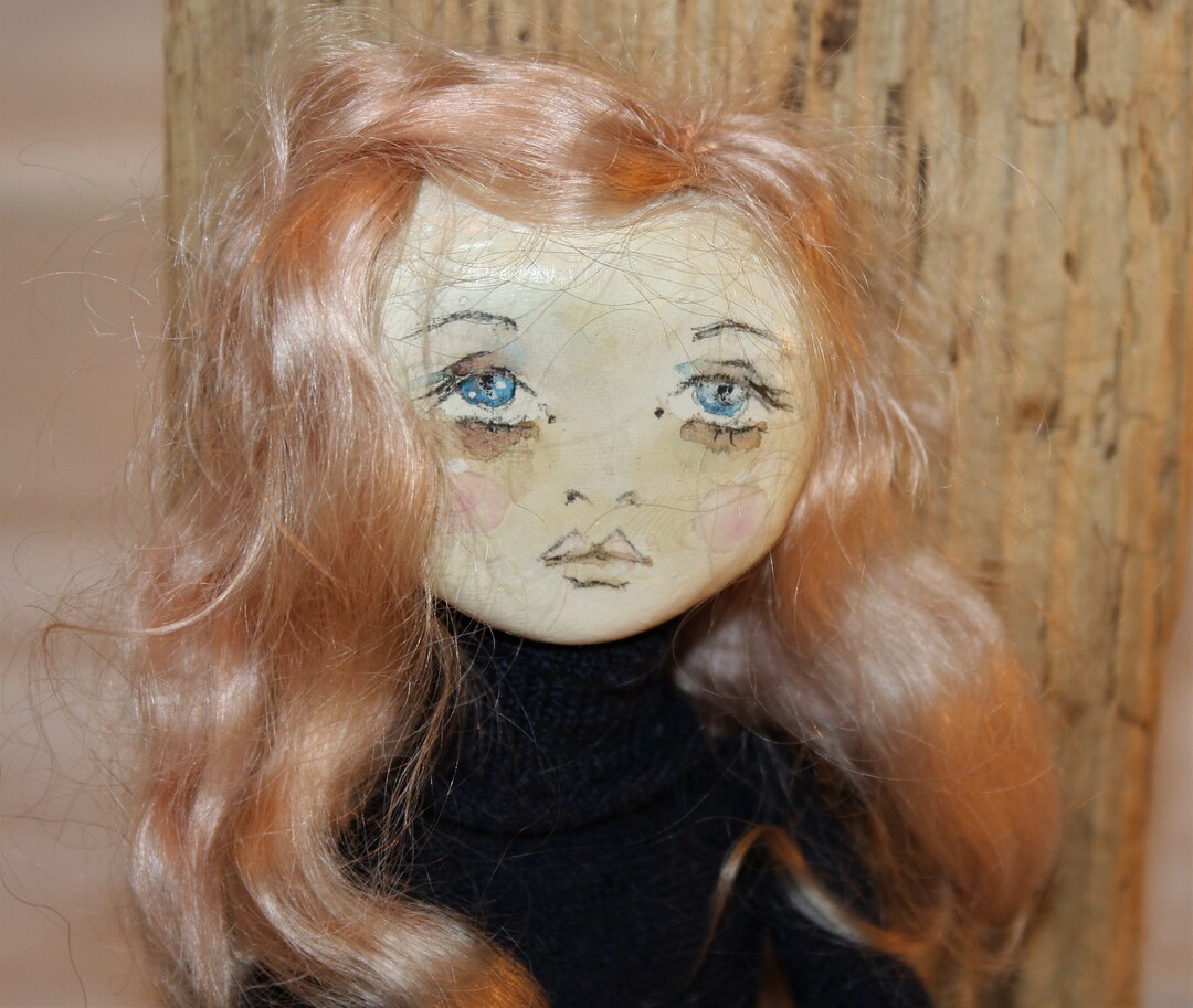 Bespoke, Handmade, Clay Art Doll With Vintage Fabrics. 'prue' - Etsy