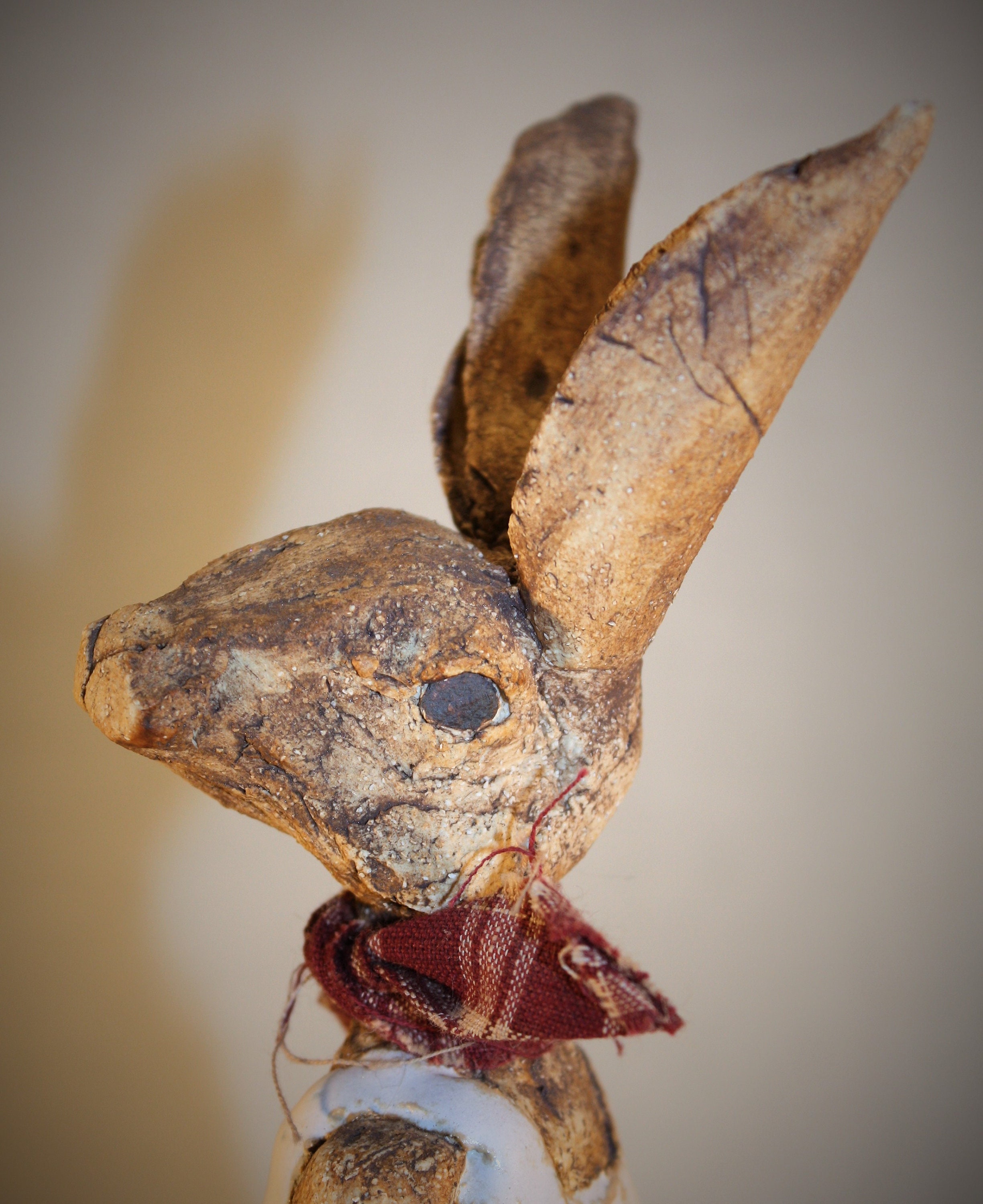 Original Ceramic Paper Clay Hare on Driftwood Plinth. 'nancy' - Etsy