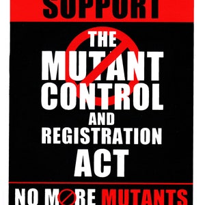 X-men Mutant Registration Propaganda Poster Handpulled Silkscreen Print ...