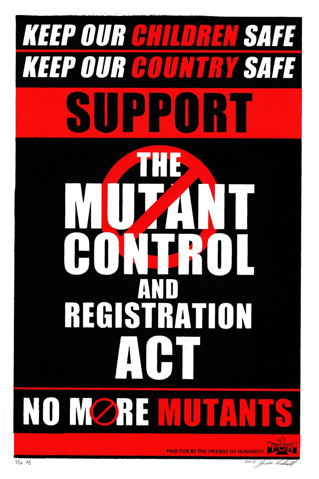 X-men Mutant Registration Propaganda Poster Handpulled Silkscreen Print - Etsy