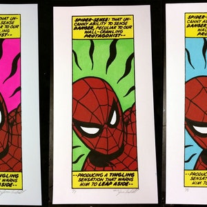 Spider-man Neon Glow-in-the-dark Handpulled Silkscreen Print - Etsy