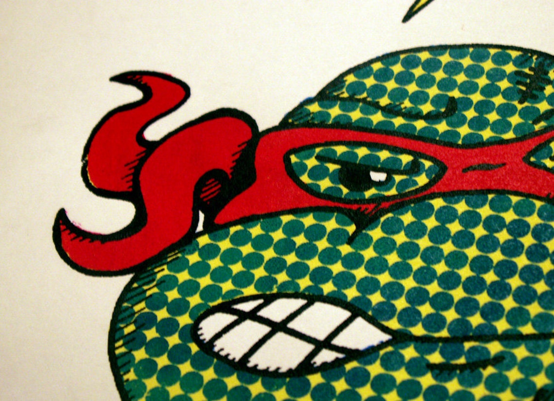 Teenage Mutant Ninja Turtles Pop Art Lichtenstein Hand-pulled - Etsy