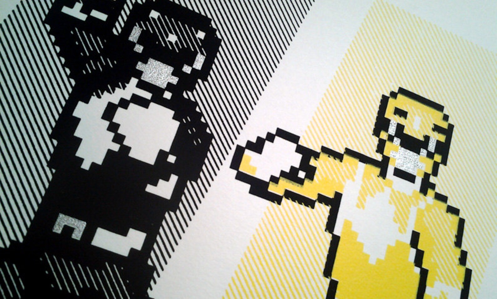 Power Rangers 8-bit Pixel Hand-pulled Silkscreen Print - Etsy