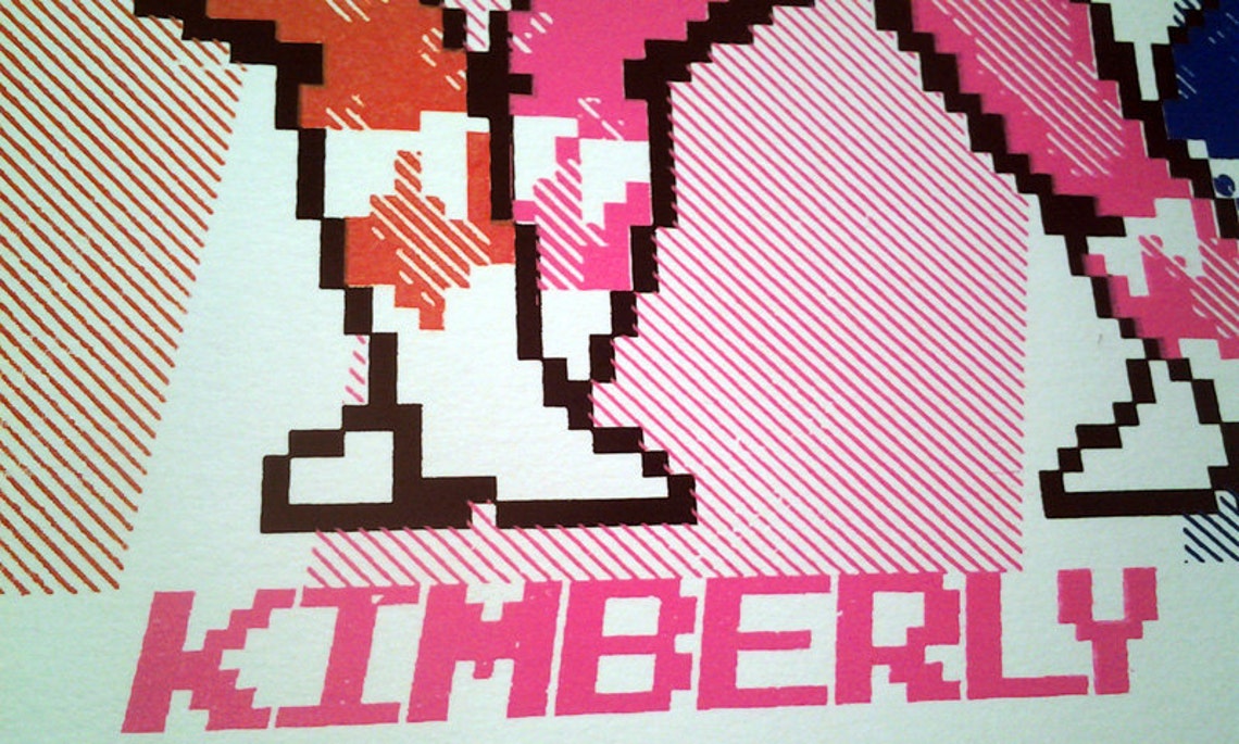 Power Rangers 8-bit Pixel Hand-pulled Silkscreen Print - Etsy