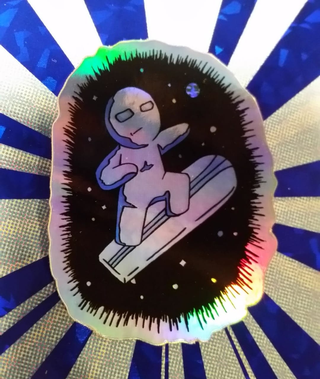Silver Surfer Holographic STICKER - Etsy
