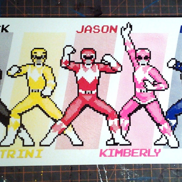 Power Rangers Pixel Art - Etsy