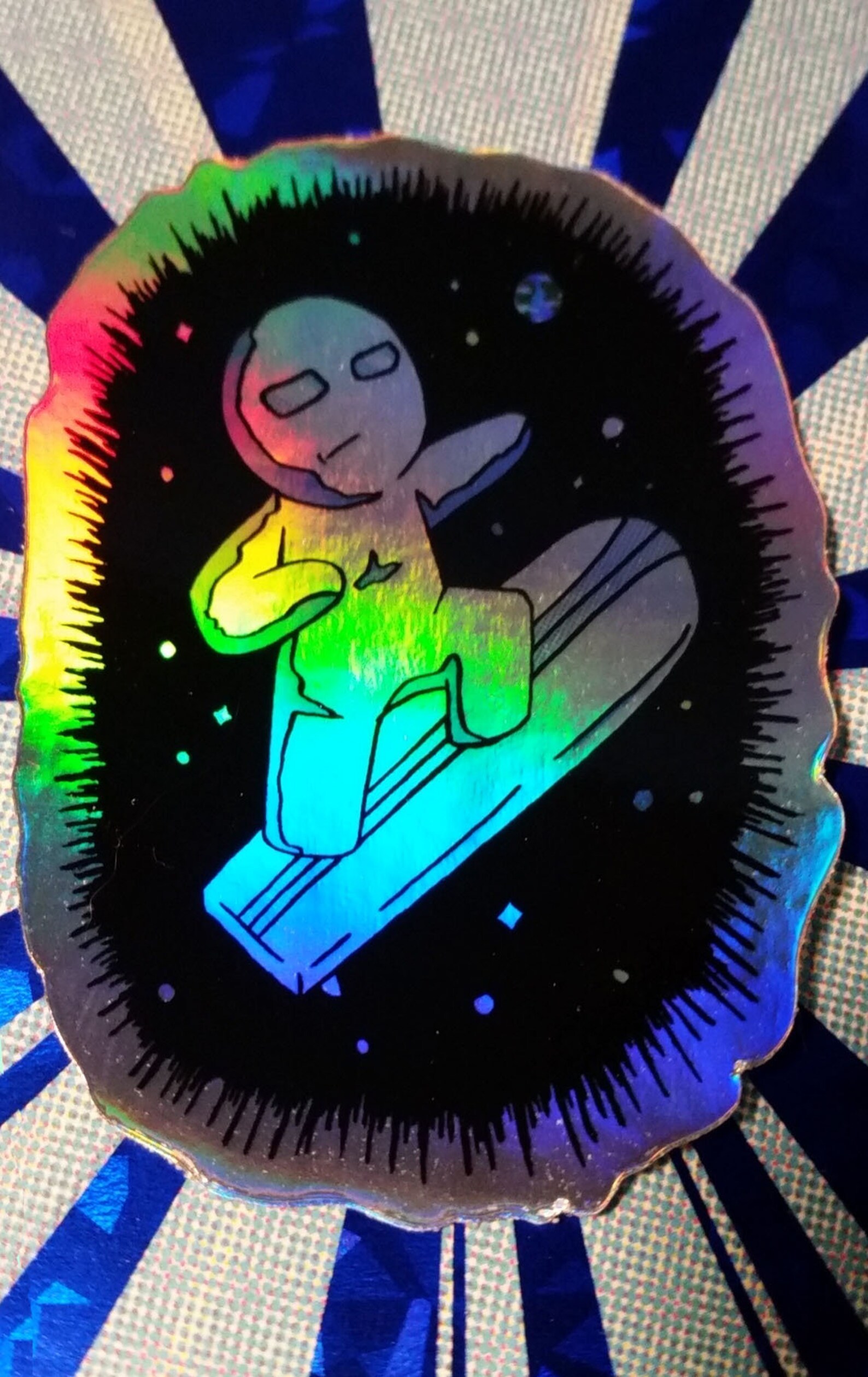 Silver Surfer Holographic STICKER - Etsy