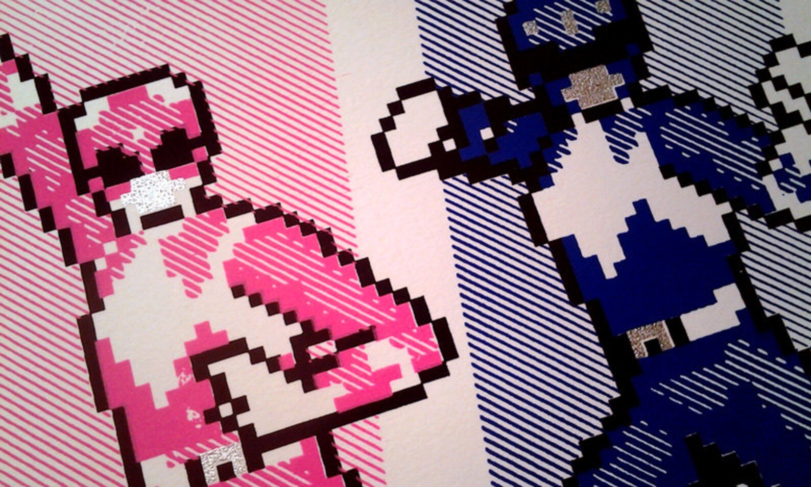 Power Rangers 8-bit Pixel Hand-pulled Silkscreen Print - Etsy