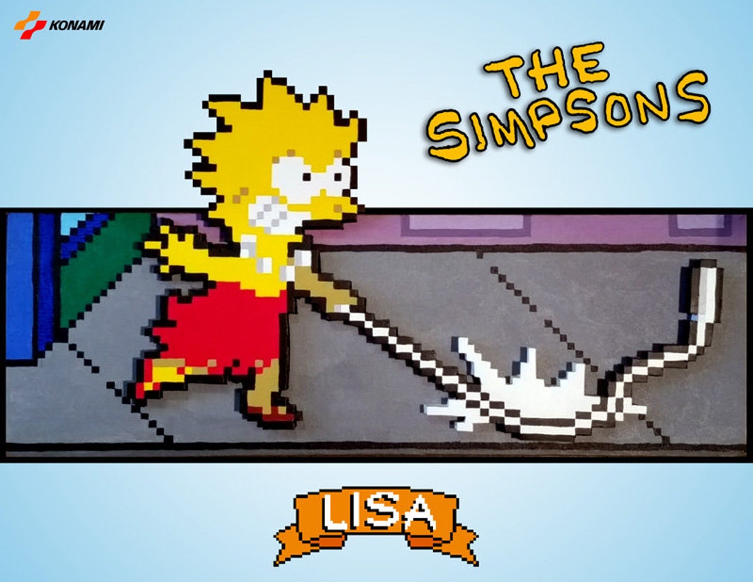 Simpsons Lisa Pixel Pop Art Print - Etsy