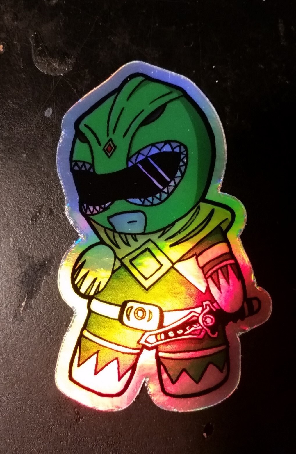 MMPR Green Ranger Holographic STICKER Power Rangers - Etsy