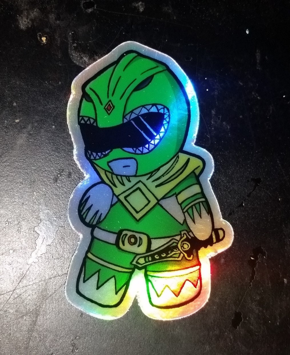 MMPR Green Ranger Holographic STICKER Power Rangers - Etsy