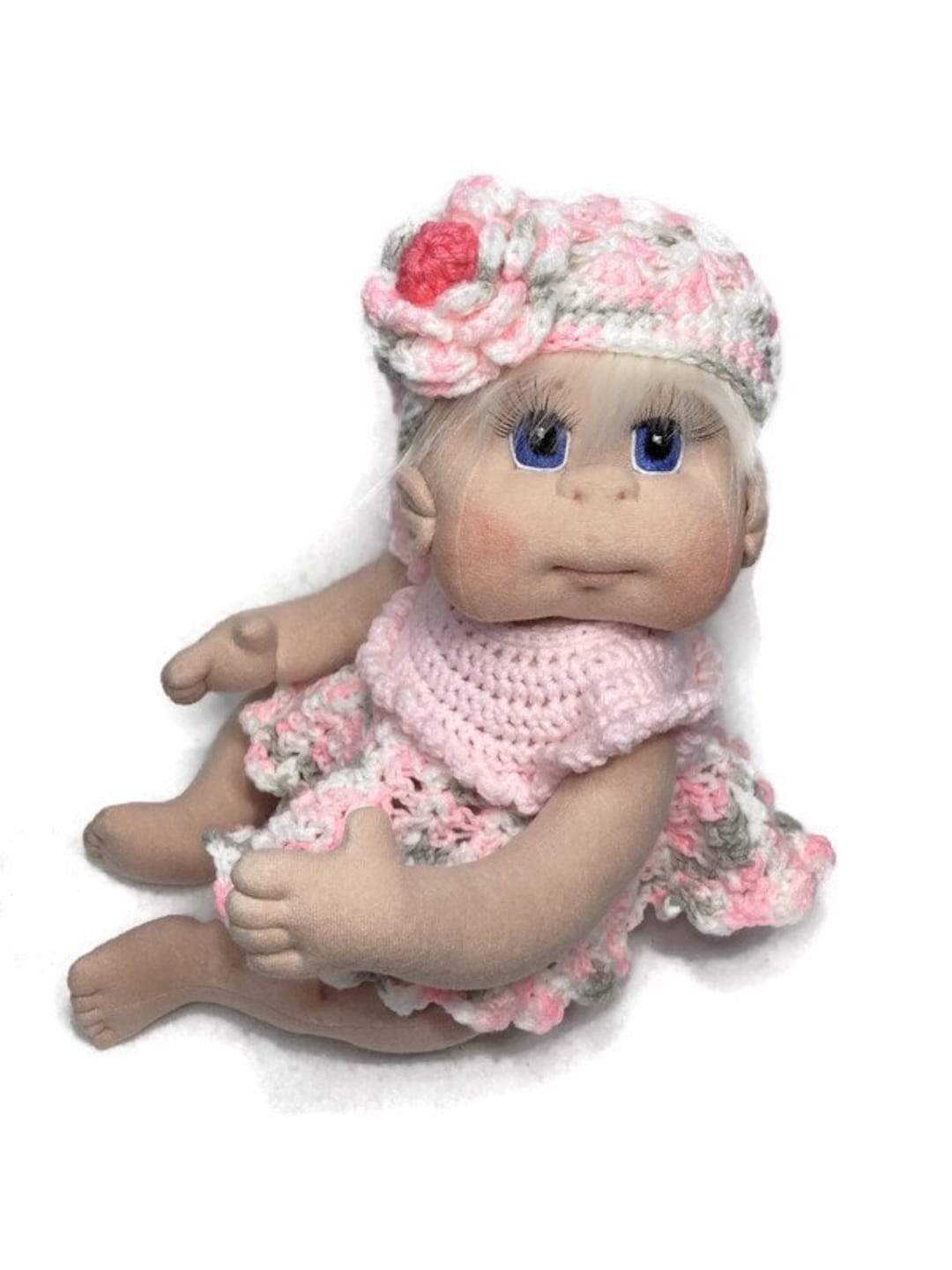 Soft Sculpture Doll, USA Made, Soft Cloth Baby Doll, Soft Sculpture ...