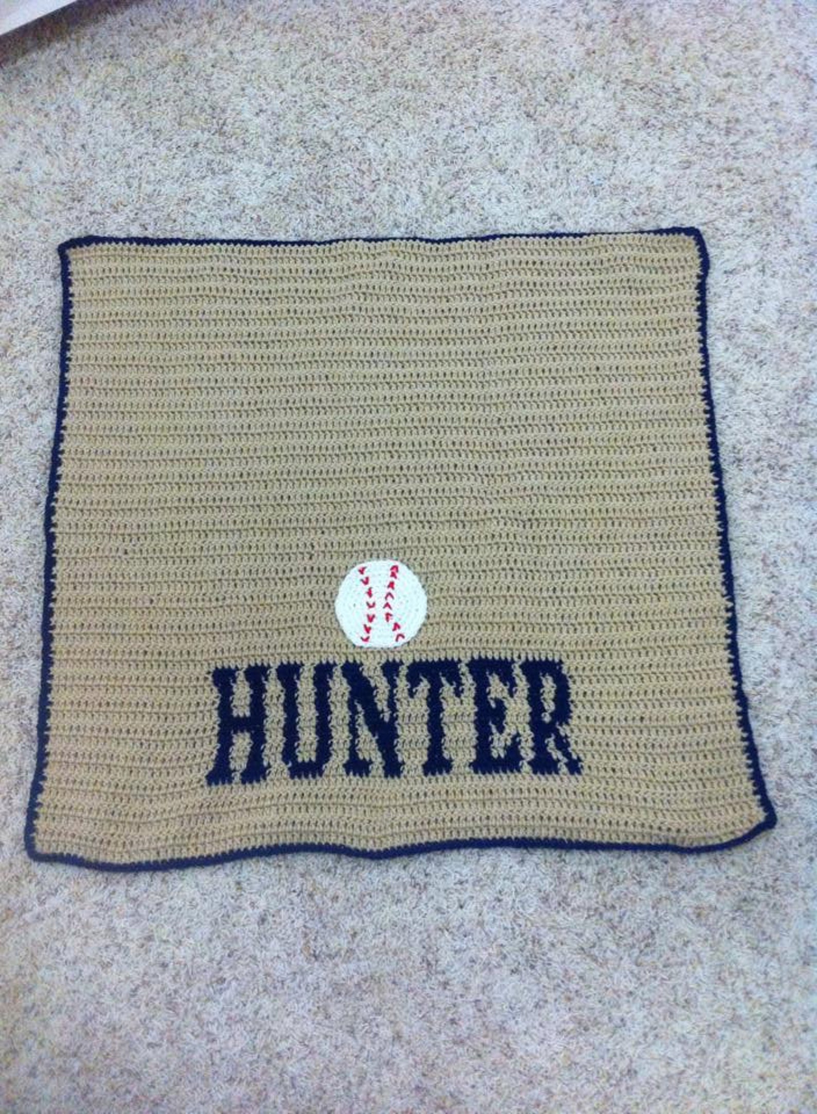Personalized Crocheted Baby Name Blanket W Matching Hat - Etsy