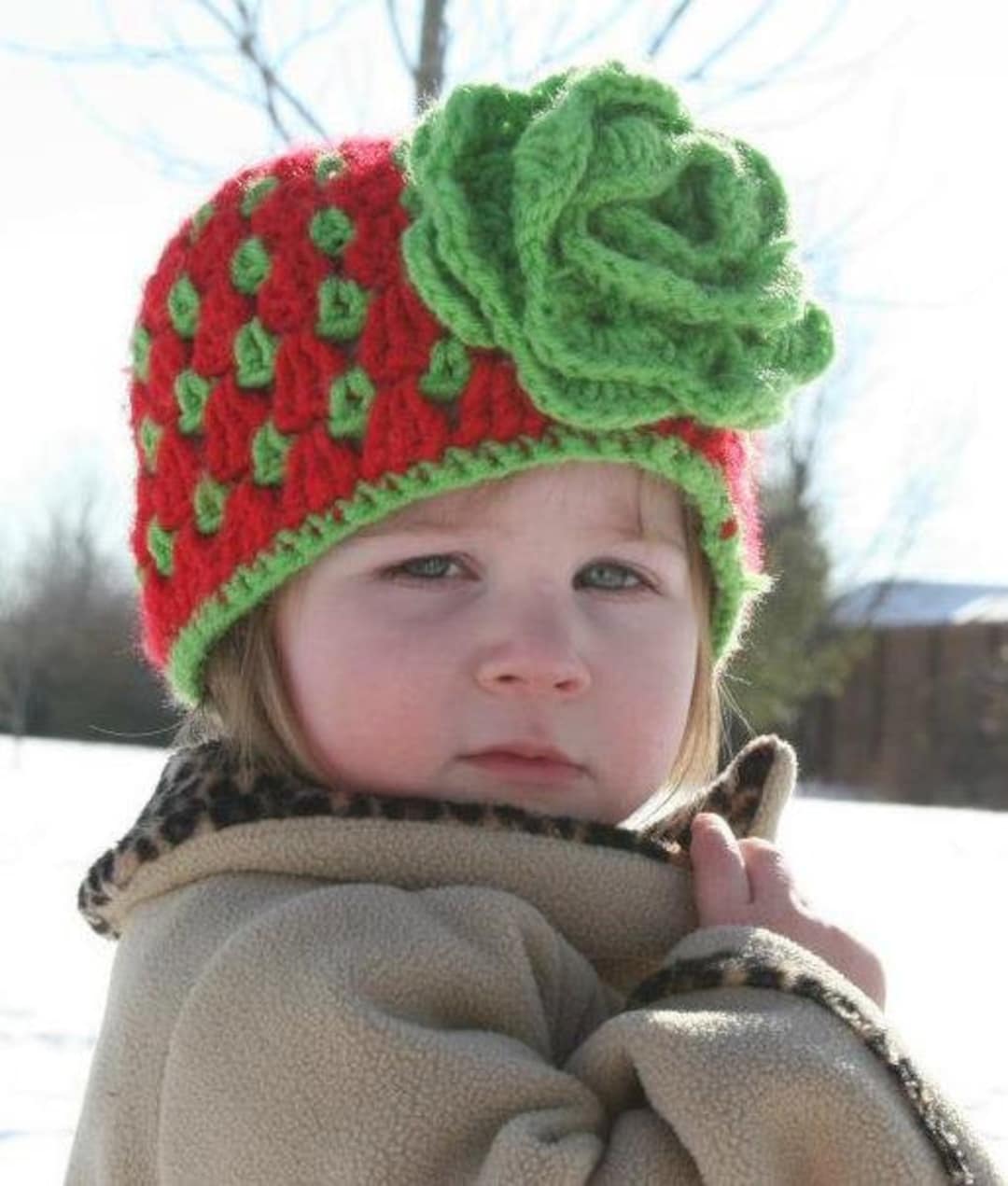 Christmas Flower Hat - Etsy