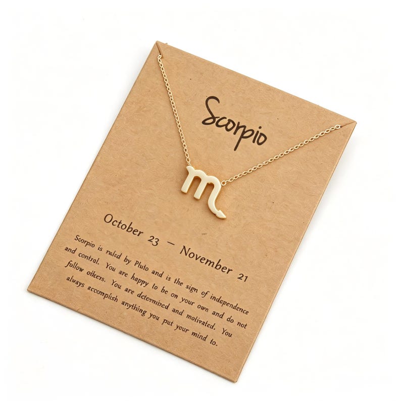 Zodiac Bar Necklace, Scorpio Symbol, Personalized Jewelry, Everyday ...