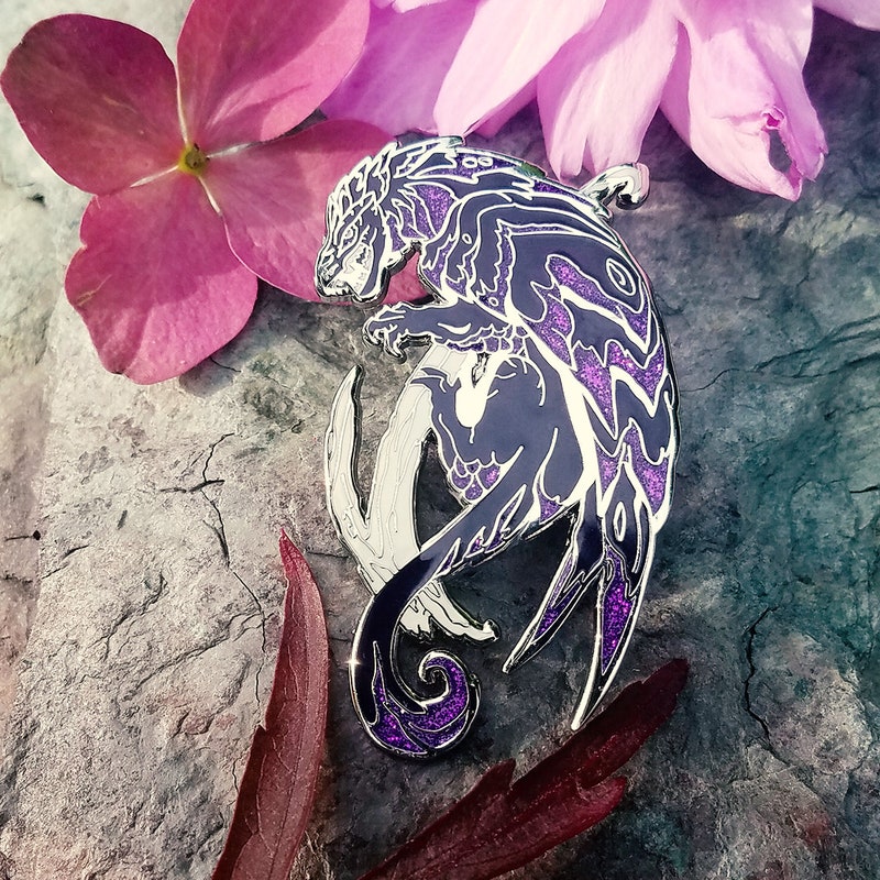 Raven Enamel Pin - Etsy