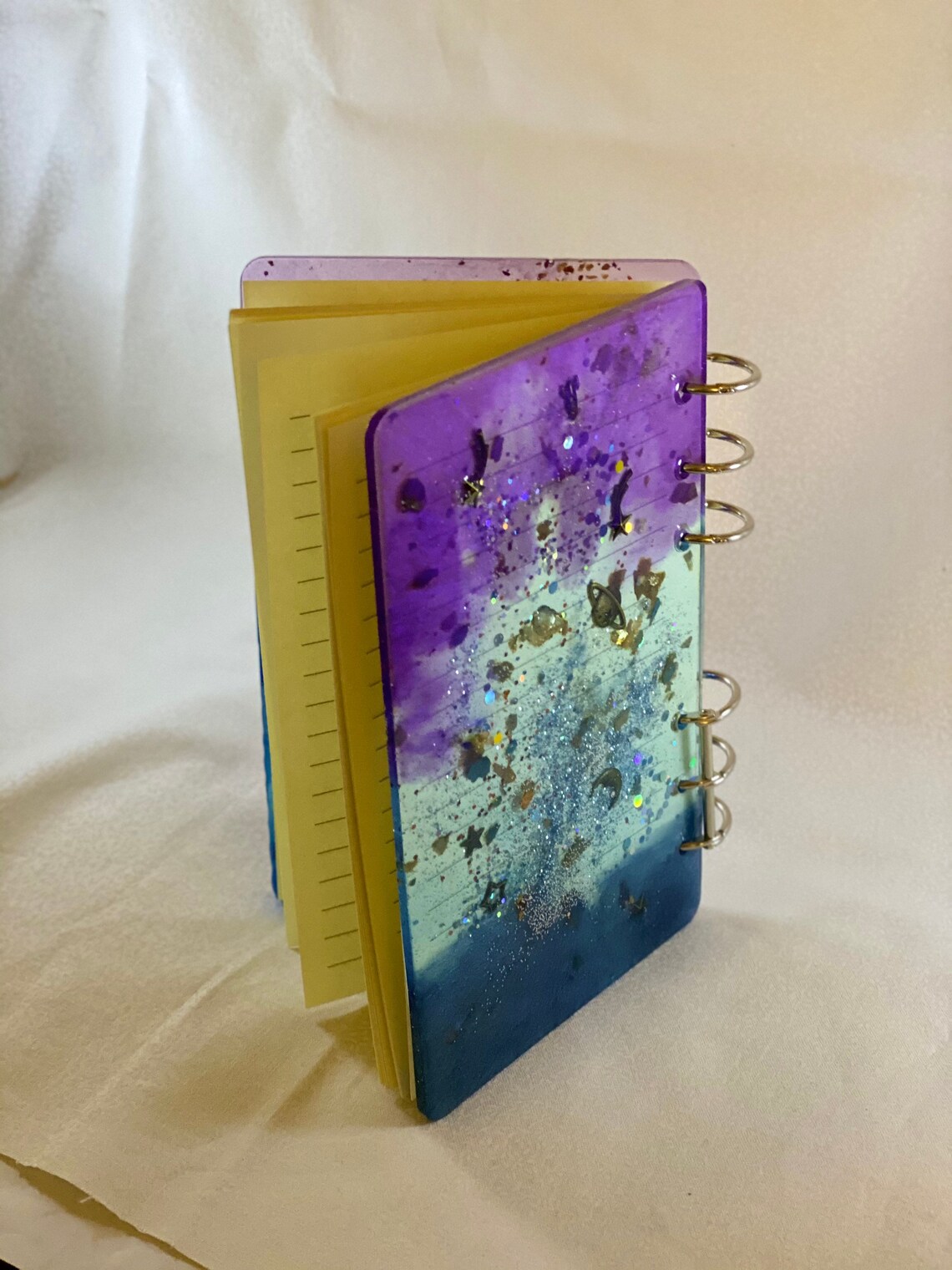 Resin Journal Notebook Covers front and Back OOAK Handmade - Etsy