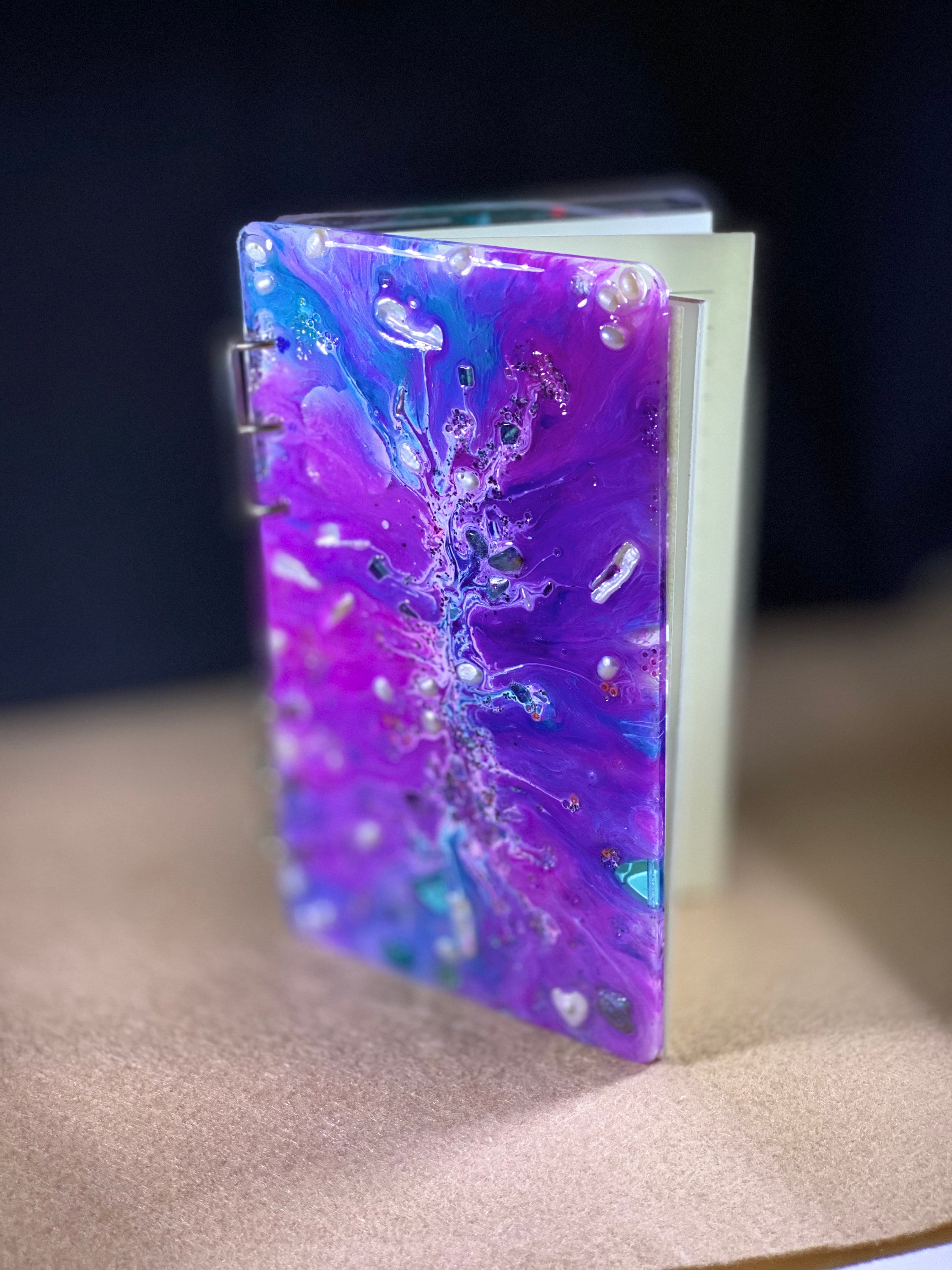 Resin Journal Notebook Covers front and Back OOAK Handmade - Etsy