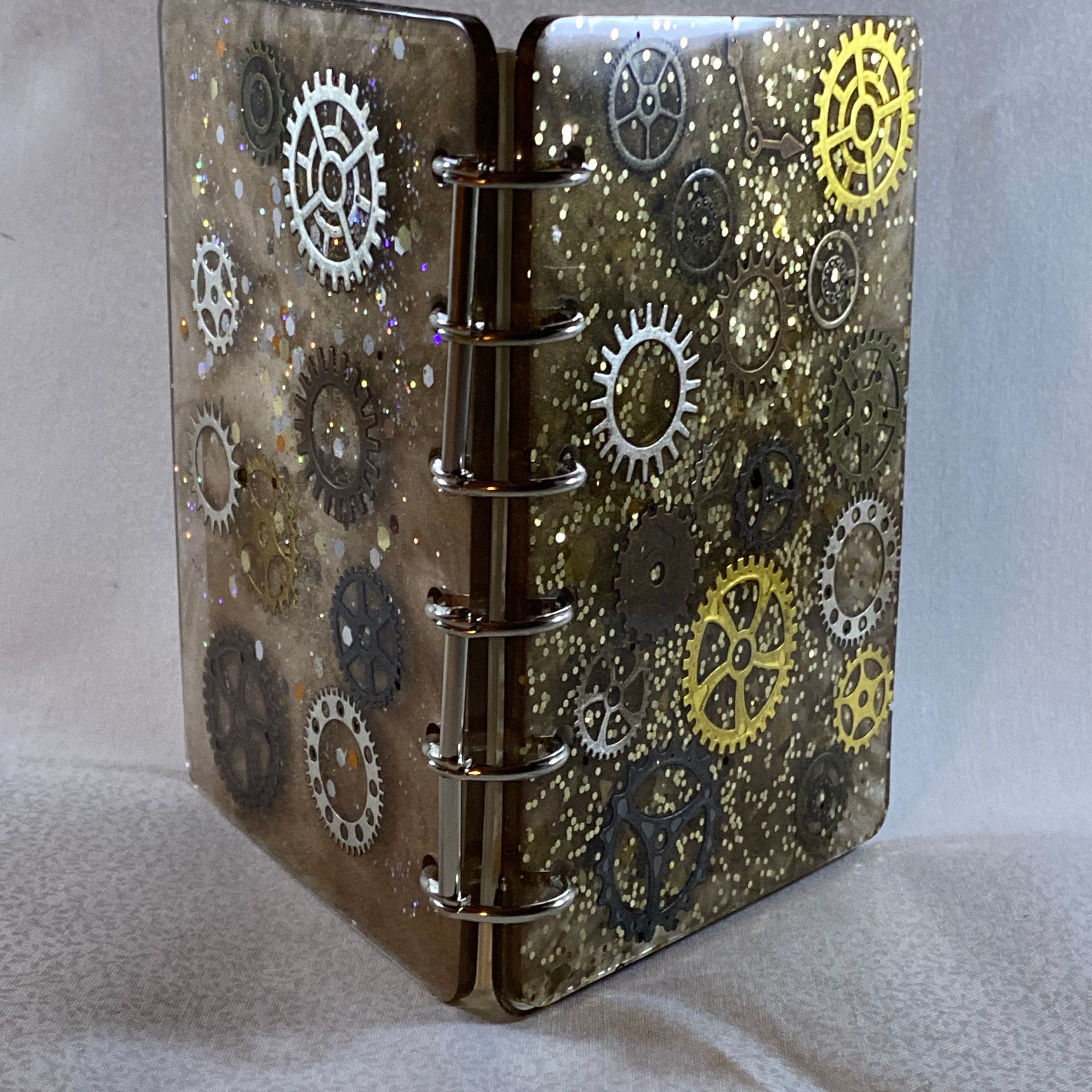 Resin Steampunk Glitter Journal Notebook Covers (front and Back) OOAK ...